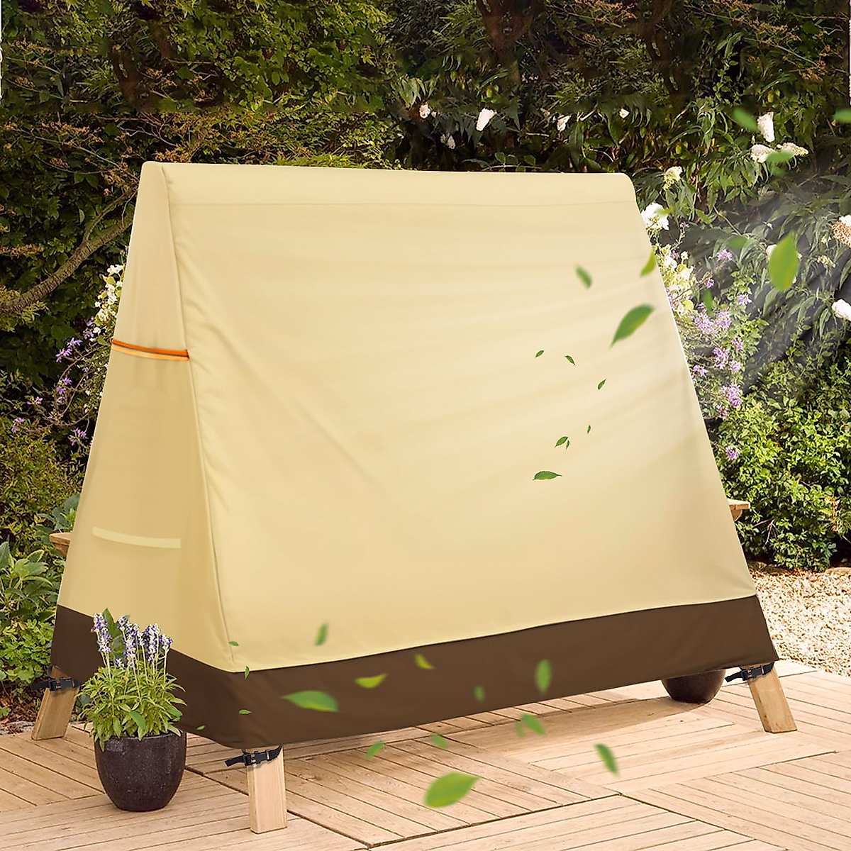 Patio Swing Cover,A-Frame Outdoor Swing Cover,Patio Swing Covers Waterproof for Outdoor Porch Swings,72x67x55 Inches Swing Cover for Outdoor Furniture