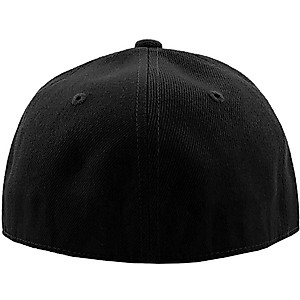 KBETHOS KNW-2364 BLK (8) The Real Original Fitted Flat-Bill Mens Hat True-Fit, 9 Sizes & 20 Colors, Black