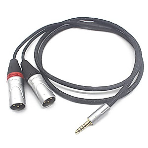 Youkamoo 4.4mm to Dual XLR Male Balanced Headphone Audio Headphone Adapter 10 Core Silver Plated Cable [ 4.4mm to XLR ] (1.2m (3.93FT))