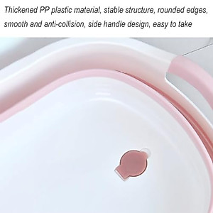 ZAJSSS Pet Bathtub with Water Drain Plug Foldable Bathtub for Puppy Small Dogs Cats Pet Shower Basin Portable Space Saving Design Grey