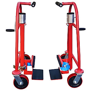 Manual Furniture and Crate Mover (Set of 2) with PU Swivel Casters - Safe and Easy Lifting -1320 lbs Capacity, Machinery Mover Pake Handling Tools Brand (PU on Steel Caster)