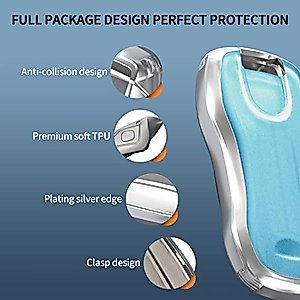TANGSEN Smart Key Fob Case Cover Compatible with Porsche 911 Cayenne Panamera TAYCAN 3 4 Button Keyless Entry Remote TPU Transparency Frosted Key Shell