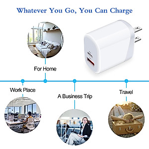 Pixel 8 7 Fast Charger Block, 2-Pack 20W Dual Port USB C Charger Box Type C Wall Charger Plug Power Adapter for Google Pixel 8 Pro 7a 7 Pro 6a 6 Pro 5 4a XL, iPhone 15 14 13 12 Pro Max, Samsung Galaxy