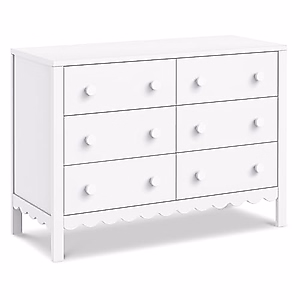 daVinci Sammy Scallop 6-Drawer Dresser in White