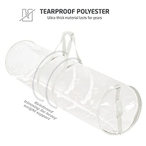 Christmas Wrapping Paper Storage Bag, Fits 14 to 20 Standard Rolls Up to 40"- Slim Design Under bed Wrapping Paper Storage Container or Closet Storage Gift Wrap Organizer (White)