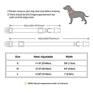 DHTDVD Nylon Large Dog Collar Custom Dog Name Collars Pet Engraved Name Phone Collar for Retriever Walk (Color : D, Size : Small)