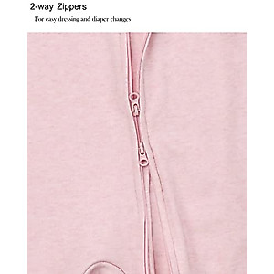 Aablexema Baby Footie Pajamas with Mittens - 3 Pcs Infant Girls Boys Footed Onesies Sleeper Newborn Cotton Sleepwear Outfits (GKPD01(Zipper), 0-3 Months)