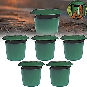 Slug & Snail Plastic Box, Snails C*tcher, Beer Slug Snail T-aps, Reusable Plastic Snail Box, Slug House Garden Farm Protector (5pcs)