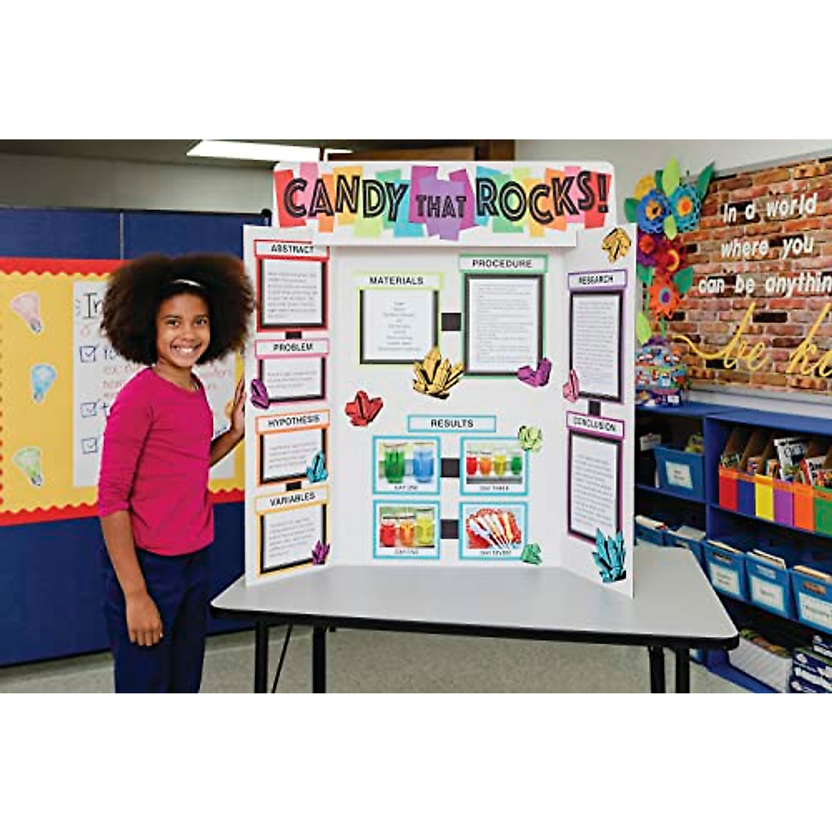 Pacon Presentation Board Project Kit with Project Papers