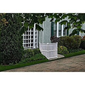Enclo Privacy Screens ZP19008 Wilmington Vinyl No Dig Privacy Fence Screen Kit, 36in W x 48in H, White, 2 Panels