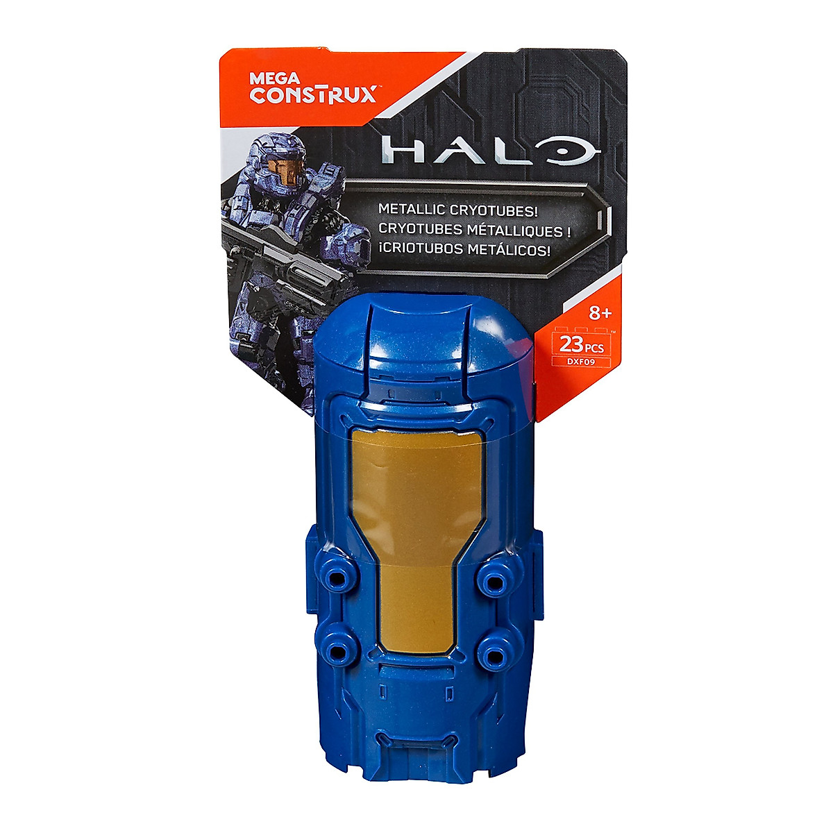 Mega Construx Halo Metallic Blue Cryotube