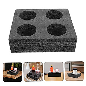 TIDTALEO Knitted Cotton Cup Holder Drink Tray Cup Carrier Trays Coffee Cup Carrier Tray Convenient Cup Holder Bottle Carrier Epe Foam Composite Pearl Cotton Bracket Milk Tea re-usable