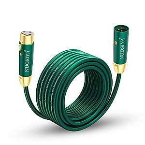 XLR Cable 25ft, NUOSIYA XLR Microphone Cable, XLR Male to Female Balanced Cable Gold Plated 3Pin, XLR to XLR Cable 22AWG Copper Wire, XLR Mic Audio Patch Cord, XLR Speaker Cable for Mixer, DMX, Record