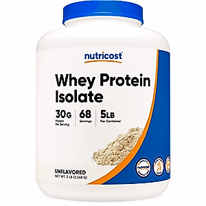 Nutricost Whey Protein Isolate (Unflavored) 5LBS