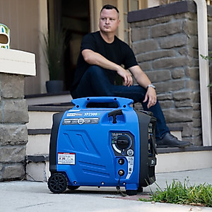 DuroMax XP2300iH 2300-Watt 80cc Dual Fuel Digital Inverter Hybrid Portable Generator, Blue