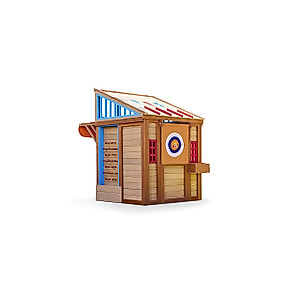 Little Tikes Real Wood Adventures 5-in-1 Game House, Outdoor Wood Game Playhouse for All Kids, Boys and Girls Ages 3+