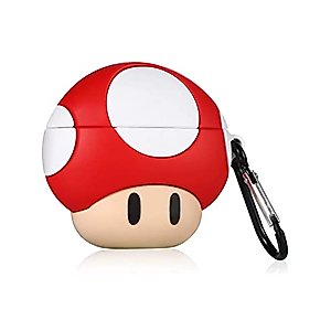 Cartoon Case Compatible with Apple AirPods Pro Anime, Fun Cute Kawaii Protective Case Anti-Fall Headphone Case for Airpod Pro Case Cover (AirPods Pro, Mushroom)