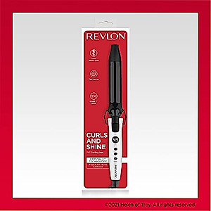 Revlon Crystal C + Ceramic Hair Curling Iron | Long-Lasting Shine and Less Frizz, (1-1/4 in)