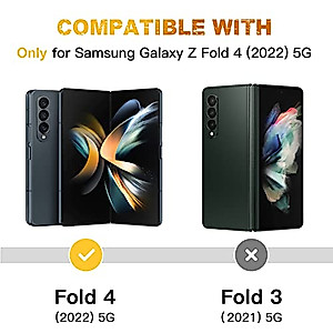 ZtotopCases for Samsung Galaxy Z Fold 4 5G (2022), Full-Body Dual Layer Rugged Case with Built-in Screen Protector & Kickstand & S Pen Slot Drop Protection Shockproof, Black