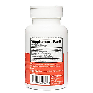 her vital way Cranberex - Cranberry Pills for Women and Men - Cranberry Supplement with 36mg PAC - Cranberry Extract Capsules for Urinary Tract Health and Kidney Care - 60 Veg Capsules