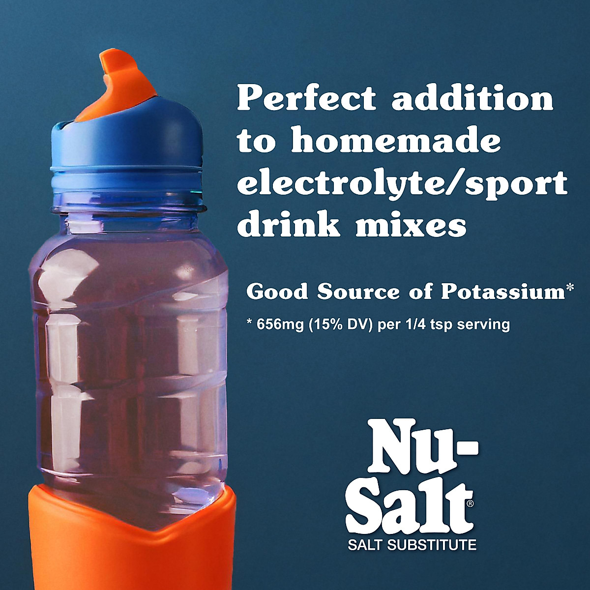 NU Salt Sodium-Free Salt Substitute (2 Pack) Contains Potassium Chloride, Table Salt Alternative, Vegan, Good for Chips, Pretzels, French Fries, Popcorn Seasoning, 3oz Shaker Bottle