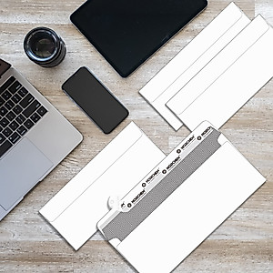 500 Count #10 Security Envelopes,Peel & Seal Windowless Bussiness Envelopes,Security Tint Pattern for Mailing of Checks, Invoices, Documents - 4 1/8 x 9 1/2 Inch - White，Horchen