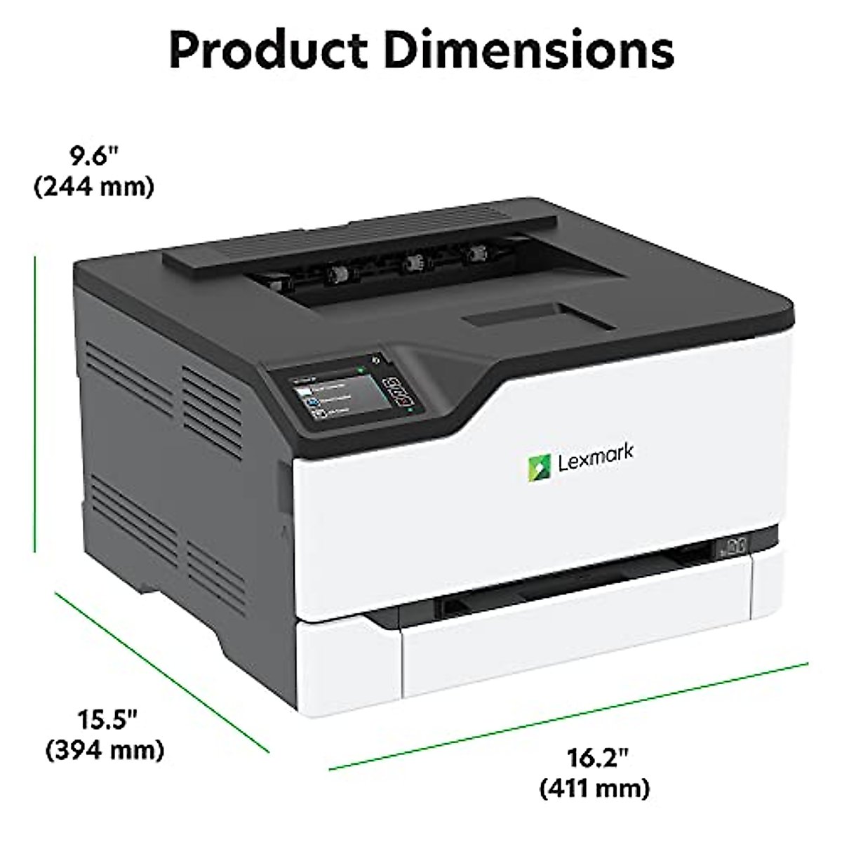 Lexmark C3426dw Color Laser Printer with Interactive Touch Screen, Full-Spectrum Security and Print Speed up to 26 ppm (40N9310),White,Small
