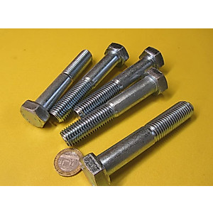 Class 10.9 Zinc Steel Hex Bolts PT M16 x 2 mm x 90 mm Long 5 pcs