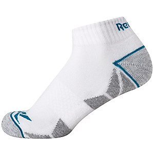 Reebok Boys' Quarter Socks - 12 Pack Stretch Performance Quarter Cut Arch Support Socks - Cushioned Athletic Socks for Boys, Size Large, Black/White/Grey Assortment