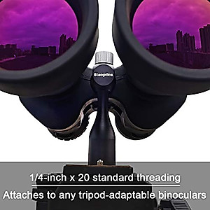 Staoptics Binocular Tripod Adapter Quick Release 1/4-20Inch Threading Detachable Universal Mount for 8x32 8x36 8x40 8x42 10x50 12x60 15x60 15x70 20x80 25x70 Binoculars etc Model