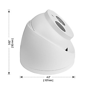 R-Tech 2MP TVI Turret Dome Camera with Matrix IR Night Vision, 4-inch Security Analog Camera, IP 67 Outdoor Weatherproof, Full Metal Housing, 4-in-1 AHD/CVBS/CVI/TVI - 2.8mm Fixed Lens