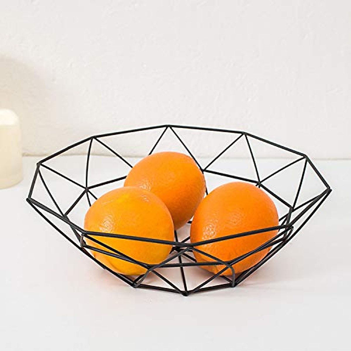 Fruit Stand Vegetables Serving Bowls Basket Holder for Kitchen Counter,Table Centerpiece Decorative,Countertop,Home Decor,Metal Iron Wire,Modern Stylish Rack for Banana,Fresh Veggie,Orange,Buffet,Eggs