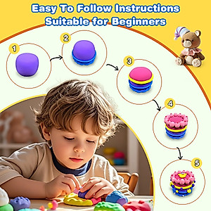 Modeling Clay Kit - 50 Colors Air Dry Ultra Light Magic Clay, Safe and Nontoxic, Great Gift for Kids Age 3-12 Year Old