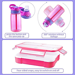 BDBKYWY Exclusive 3D Unicorn Lunch Box for Girls Reusable Bento Box Insulated Lunch Bag Toddler Lunch Box Kids for Picnics, Outdoor Activities, Back to School Supplies Meal Tote Kit for Girls Age 6-12