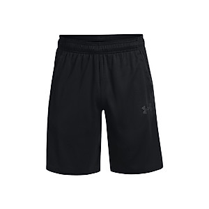 Under Armour Men's Baseline Basketball 10-Inch Shorts, Black (001)/White, Large