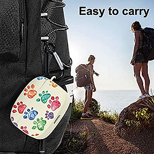 Yoedge Earphone Case Cover for AirPods Pro with Keychain, Soft Silicone Skin Cover with Double Sided Pattern, Full Protective Case with Fashion and Cute Printing, Dog Paw Print