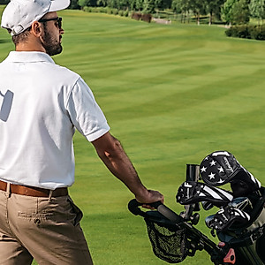 Craftsman Golf Star and Stripe Black and Gray US Style Patriotic Driver Headcover Cover 460cc