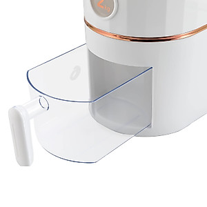 GDAE10 Rice Dispenser, 22 Lbs Rice Storage Container Holder BPA-Free, Large Container Food Dispenser with Lid and Measuring Cup, Kitchen Storage Organizer for Dry Food Flour (White)