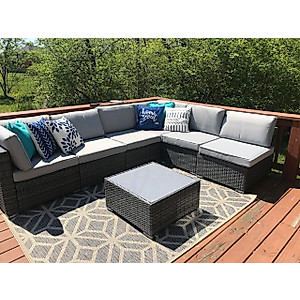 FLYMEI Patio Cushion Covers 20x20x2 Waterproof Outdoor Cushion Cover Replacement 4Packs Outdoor Seat Cushion Slipcover for Outdoor Rattan Chair Sofa, Grey