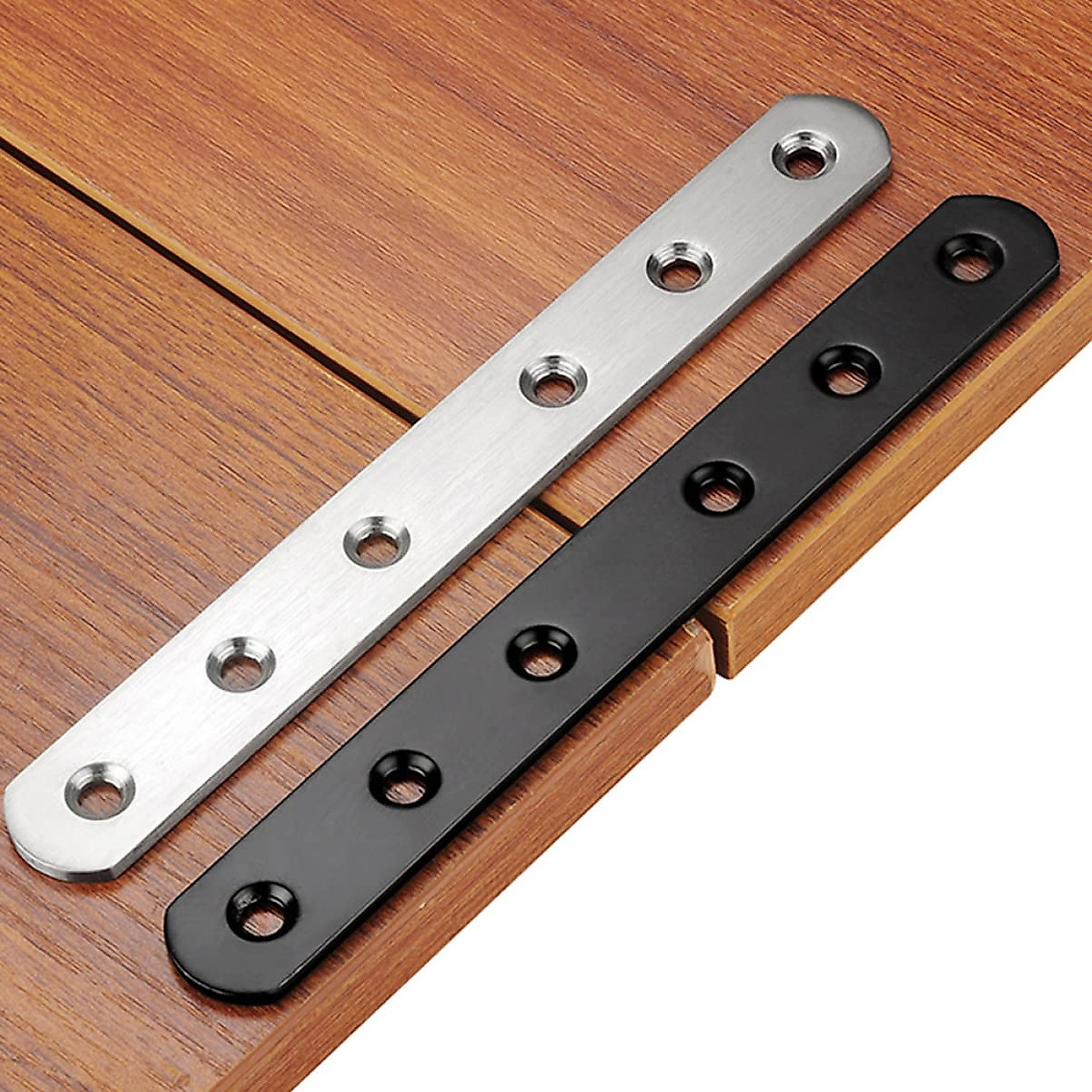 VILLCASE 4pcs Stainless Steel Connection Heavy Duty Shelving Flat Mending Plate Stainless Steel Corner Shelf Support Heavy Duty Shelf Brackets Heavy-duty Bracket Metal Corner Bracket