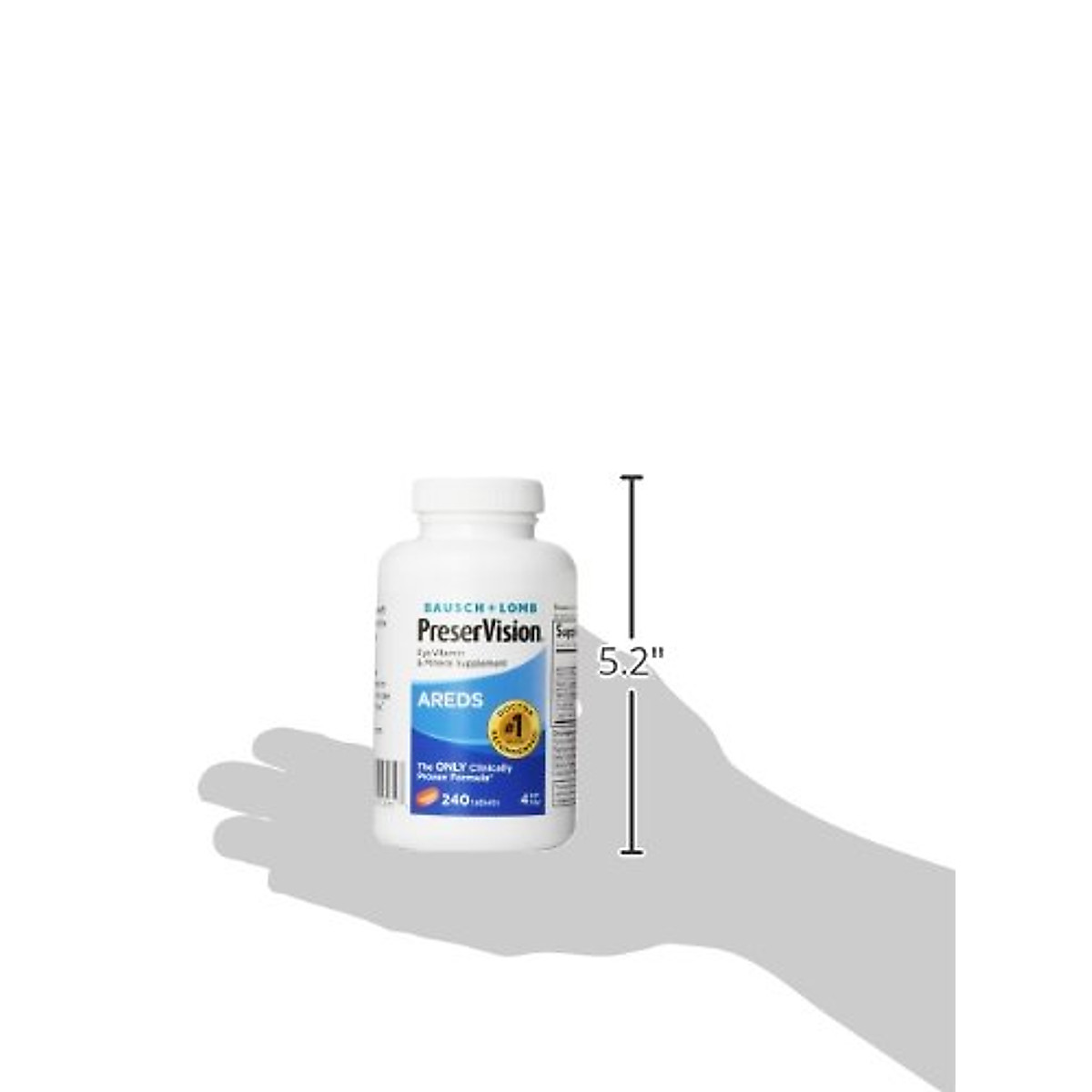 PreserVision AREDS Eye Vitamin & Mineral Supplement, Tablets, 240 Count (Pack of 1) , Packaging may vary