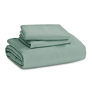 Bedsure Sage Green Duvet Cover Queen Size - Soft Prewashed Queen Duvet Cover Set, 3 Pieces, 1 Duvet Cover 90x90 Inches with Zipper Closure and 2 Pillow Shams, Comforter Not Included