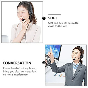 OSALADI Office Headphones Noise Cancelling Headphone Wired Headset with Microphone