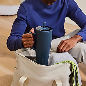 BrüMate Era 40 oz Tumbler with Handle and Straw | 100% Leakproof Insulated Tumbler with Lid and Straw | Made of Stainless Steel | Cup Holder Friendly Base | 40oz (Hibiscus)