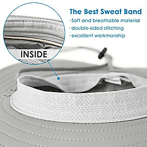 IYEBRAO Mens Outdoor Sun Hat with Face Neck Flap UV Protection for Fishing Hiking Garden (2 Pack-Dark Gray＆Light Gray)