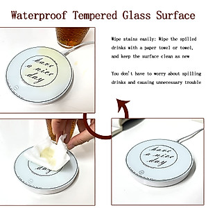 Coffee Warmer, Candle Warmer, Coffee Cup Warmer for Desk, Beverage Warmer for Keep Coffee Milk Tea Hot, Christmas Coffee Gifts(White)