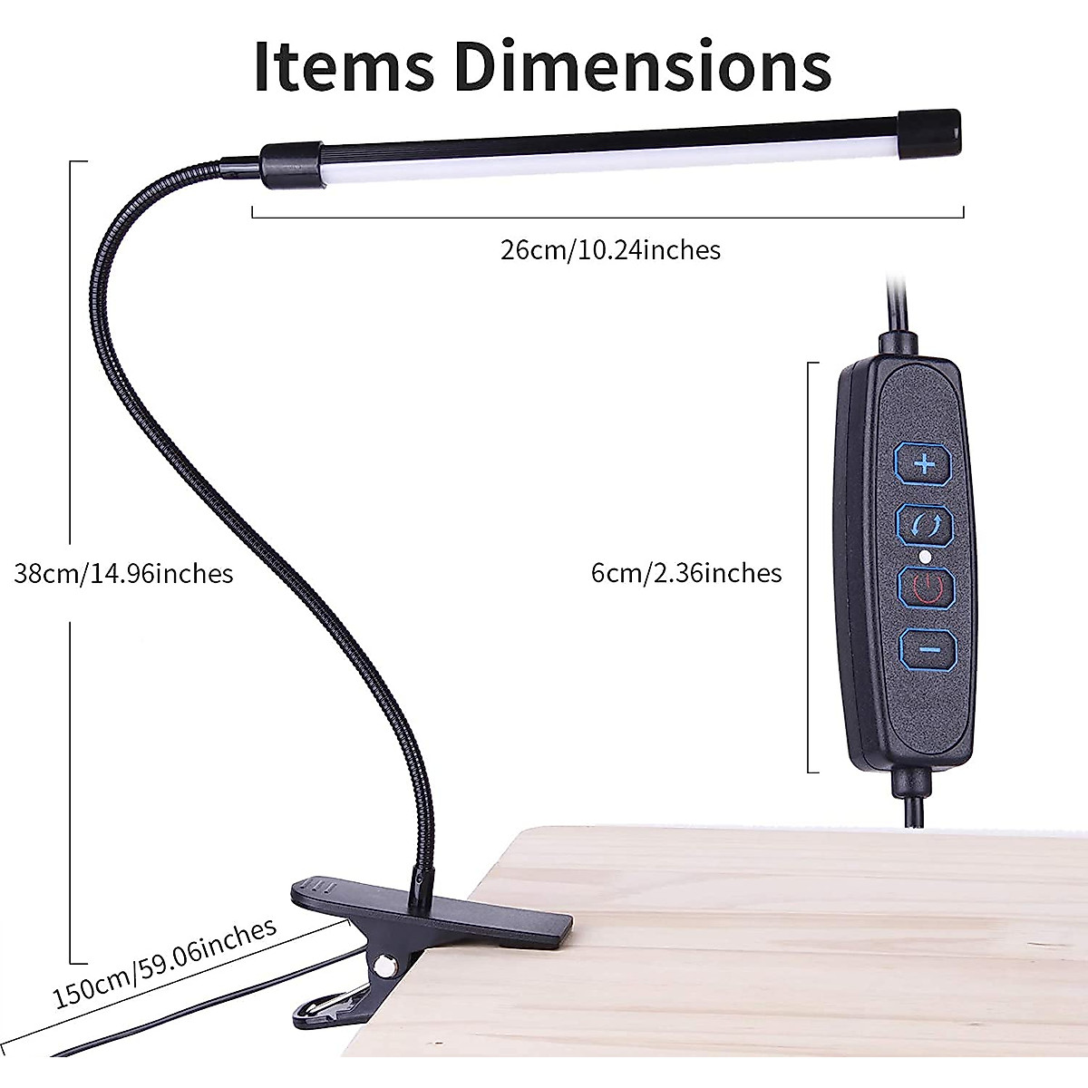 MINEGROW Book Light for Reading in Bed,Desk Light,Eye-Friendly and 3 Colors Desk Lamp with Clamp,Adjustable Goose Neck&Brightness,Desk Lamps for Home Office
