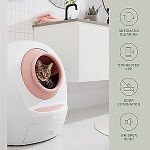 Casa Leo Loo Too Self-Cleaning Litter Box with Anti-Pinch Sensors, Odor Removal, Health Monitoring and Hands-Free App Control for Multiple Cats