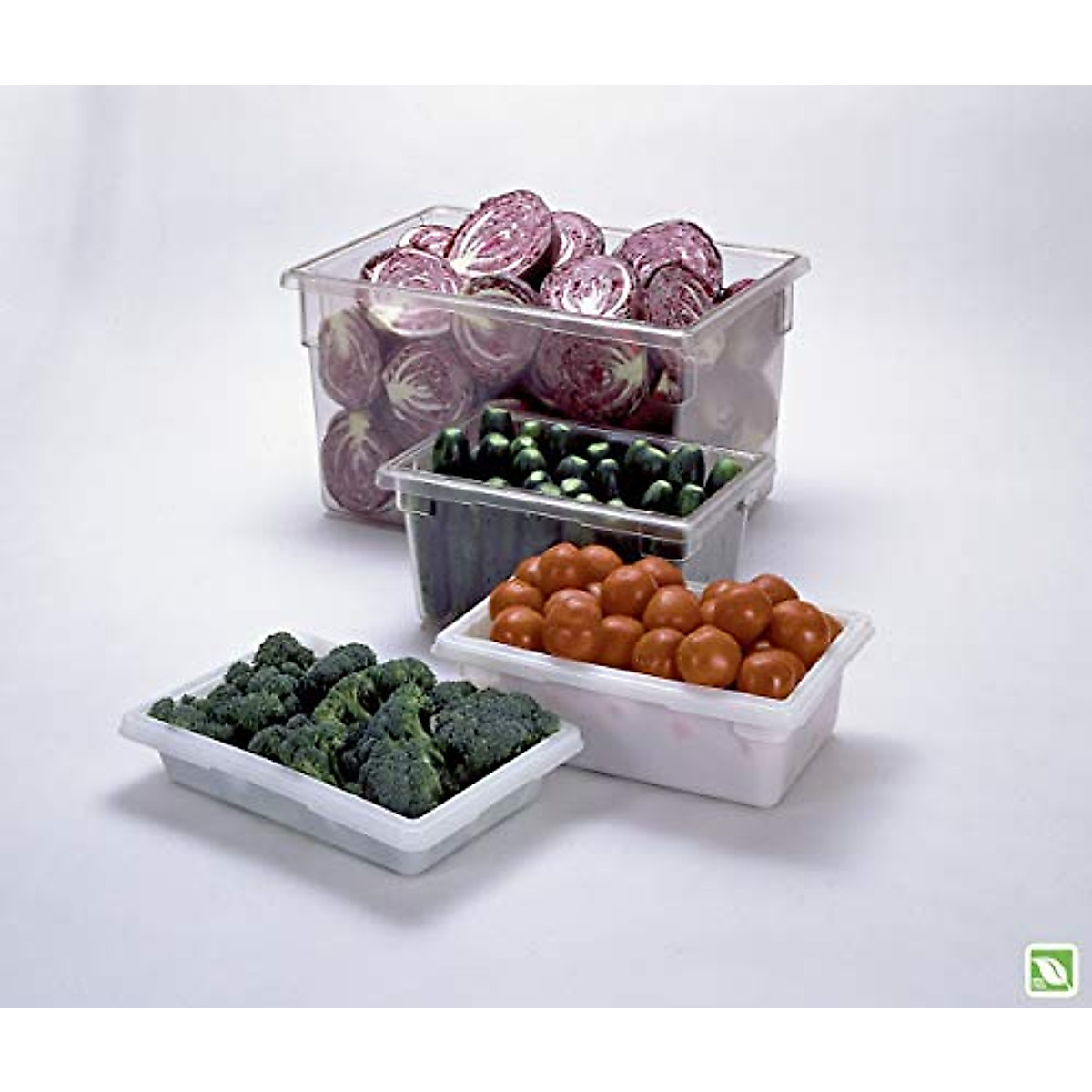 Rubbermaid Commercial Products Food Storage Box/Tote for Restaurant/Kitchen/Cafeteria, 2.75 Gallon, White (FG369000WHT)