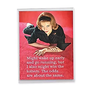 NobleWorks Extra Large Hysterical Birthday Greeting Card 8.5 x 11 Inch with Envelope (1 Pack) Oversize Jumbo Bday Same Odds J2098BDG